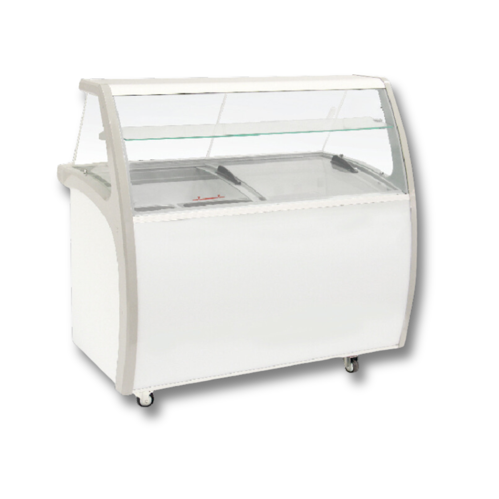 Congelador para helados vidrio curvo con cupula 9 azafates – AZERO