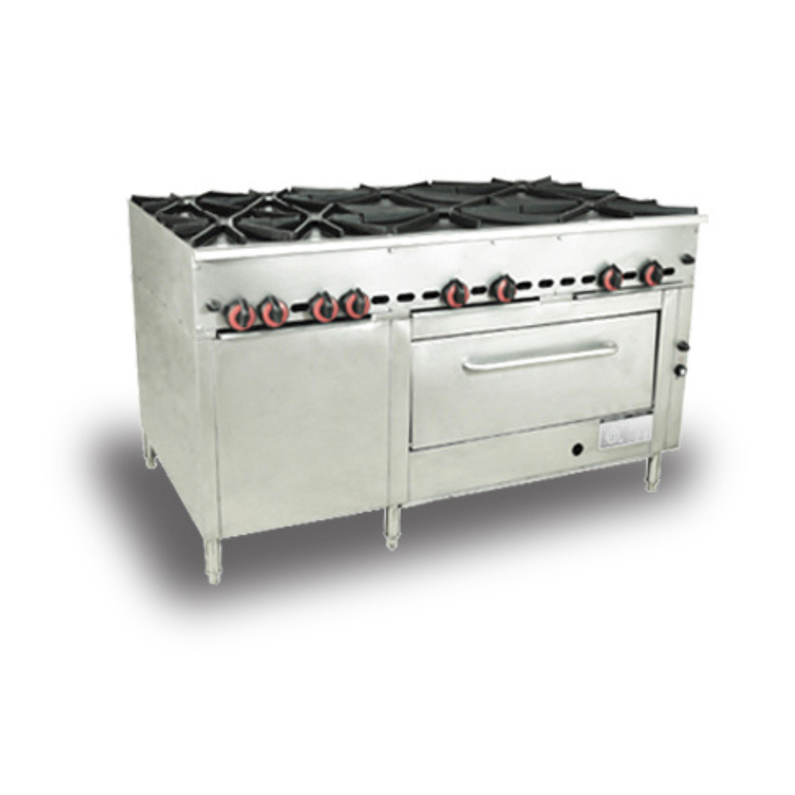 Cocina 4 quemadores grandes, 4 medianos y Horno – AZERO