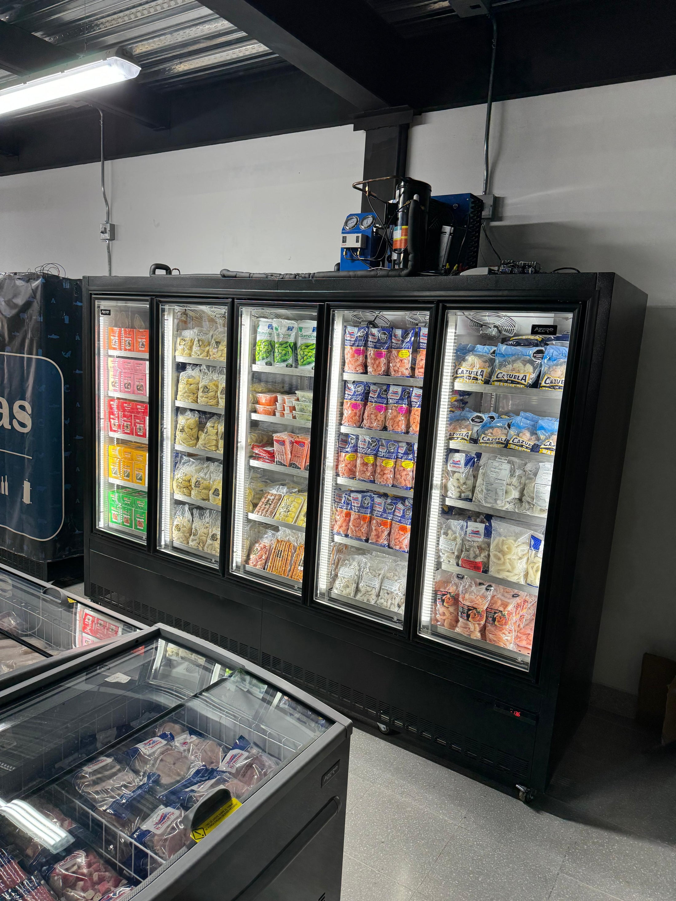 Nevera Vertical Refrigeración 5 puertas AINOX BLACK – AZERO