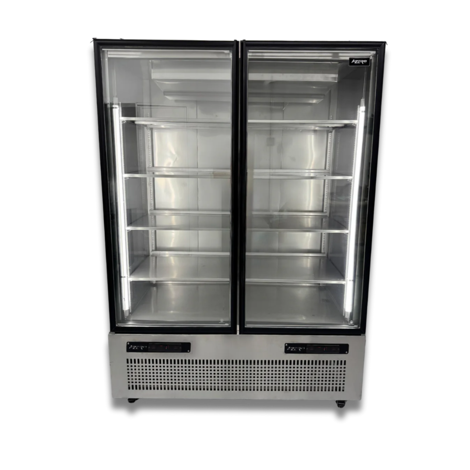 Nevera Vertical Mixta 2 puertas vidrio 1300 litros (Congelador y refri ...